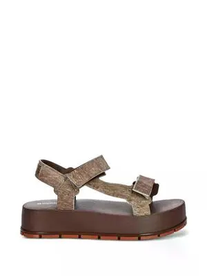 Melissa Flowing Touch-strap Platform Sandals - Brown