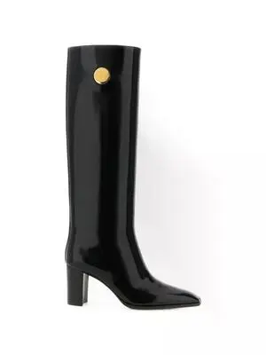 Saint Laurent Louis Leather Boots - Black