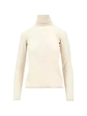 Max Mara Roll-neck Virgin Wool Sweater - Neutrals