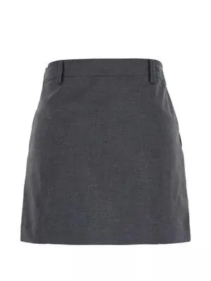 DUNST Belt-loop Panelled Mini Skirt - Grey