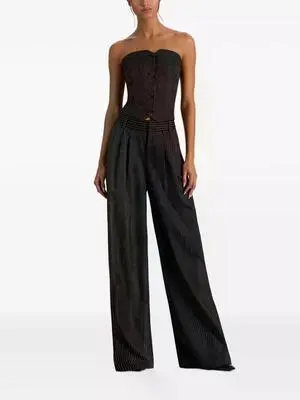Alice + Olivia Kennedy Pinstripe Pleated Trousers
