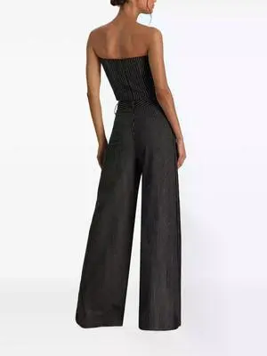 Alice + Olivia Kennedy Pinstripe Pleated Trousers