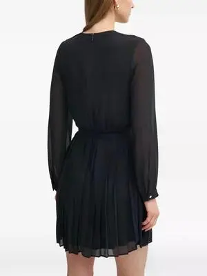 MORGAN Belted Pleated Mini Dress