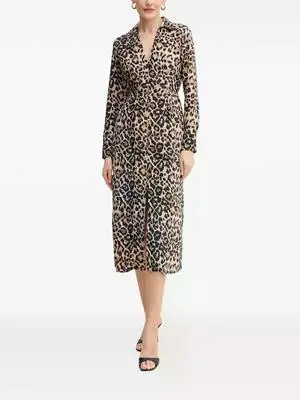 MORGAN Leopard-print Midi Dress - Neutrals
