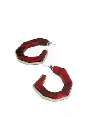 Isabel Marant Étoile Liu Marble-effect Hoop Earrings