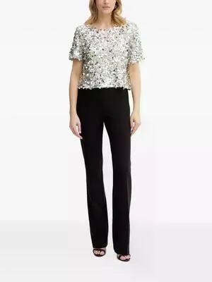 HAVEONE Sequin-embellished Short-sleeve Top