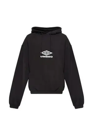 UMBRO Logo-print Drawstring Hoodie - Black