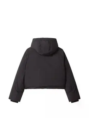 Maison Kitsuné Cropped Hooded Padded Jacket - Black