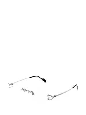 Cartier Rimless Oval-frame Glasses - Silver