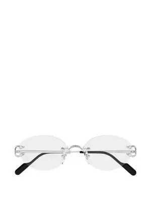 Cartier Rimless Oval-frame Glasses - Silver