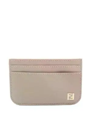 Fendi 2020s Ff Leather Card Case - Neutrals