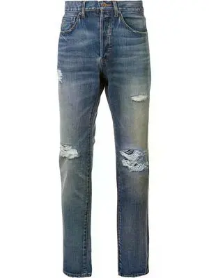 321 Distressed Mid-rise Jeans - Blue
