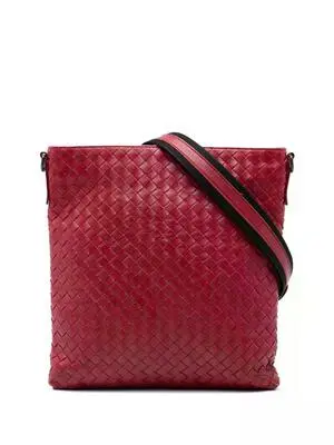 Bottega Veneta 2012-2026 Nappa Intrecciato Vn Crossbody Bag - Red