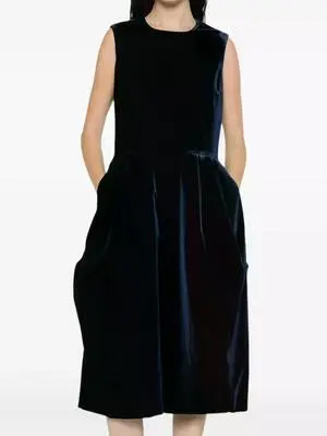 Comme Des Garçons Sleeveless Velvet Midi Dress