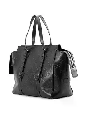 Gucci 2016-2026 Gg Embossed Perforated Calfskin Tote Bag
