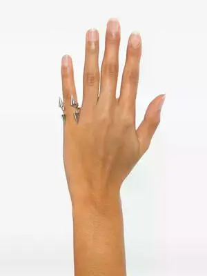 LIMI FEU Spike-detail Double-band Ring
