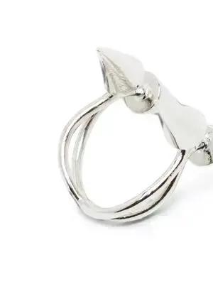 LIMI FEU Spike-detail Double-band Ring