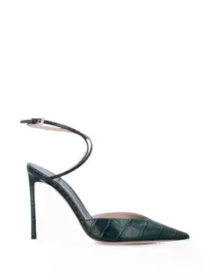 TOM FORD Selen Crocodile-effect Leather Pumps - Green