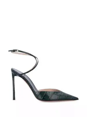 TOM FORD Selen Crocodile-effect Leather Pumps - Green