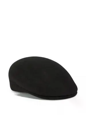 Liviana Conti Gloria Felted Flat Hat - Black