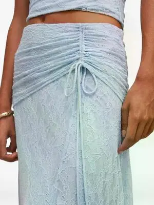 EVER NEW Khai Ruched Lace Midi Skirt