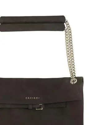 Orciani Venus Nabucco Suede Shoulder Bag - Brown