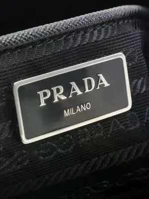 Prada Vela Saffiano Leather Shoulder Bag