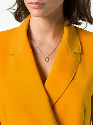 FERRAGAMO Gancini Crystal-embellished Necklace - Silver
