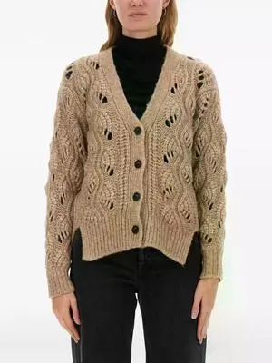 MILA SCHON Open-knit Cardigan - Neutrals