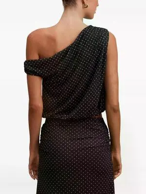 EVER NEW Mila Polka-dot Draped Top