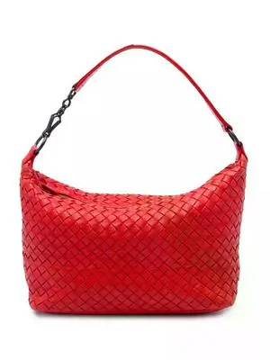 Bottega Veneta 2012-2026 Nappa Intrecciato Shoulder Bag - Red