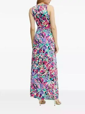 MORGAN Tropical-print Ring-detail Maxi Dress