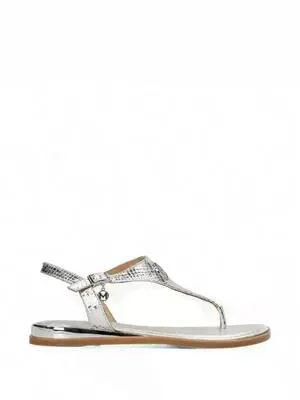 MEXX Nyobi Paradise Snakeskin-effect Logo-plaque Sandals - Silver