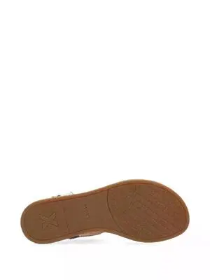 MEXX Nyobi Paradise Snakeskin-effect Logo-plaque Sandals - Silver