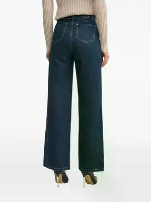 MORGAN Wide-leg Patch-pocket Jeans