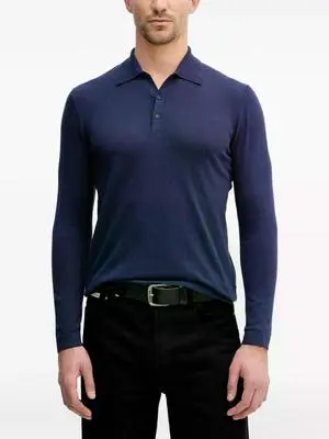 Sisley Buttoned Polo Shirt - Blue