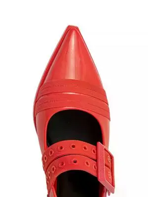 Melissa Ladylike Buckle-strap Pointed-toe Ballet Flats