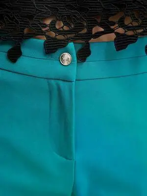 MORGAN Button-fastening Cropped Trousers - Blue