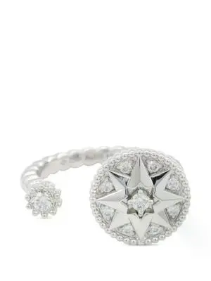 Dior 2010s Rose Des Vents Diamond Ring - Silver