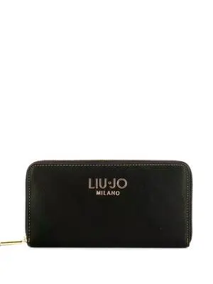 Liu Jo Logo-plaque Zip-around Wallet - Black