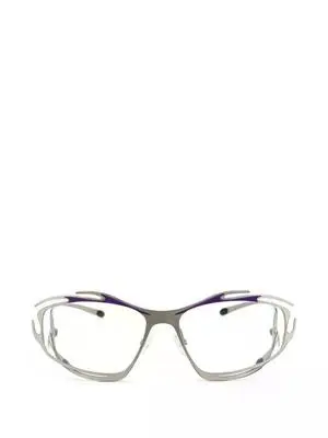 PARASITE O-chroma 2 Geometric-frame Glasses - Silver