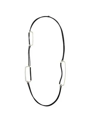 Liviana Conti Geometric-link Cord Necklace - Black