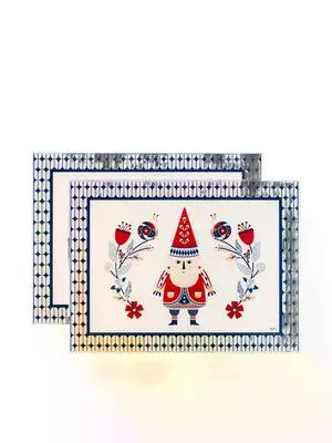 VESTA Gnome Folk-motif Placemats - Neutrals