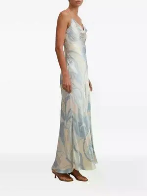EVER NEW Tyler Cowl-neck Satin Maxi Dress