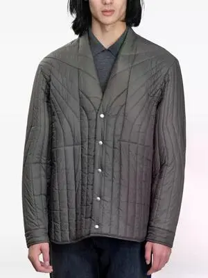 Rick Owens Quilted Curved-hem Jacket - Grey