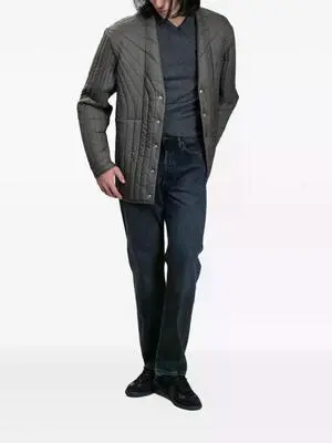 Rick Owens Quilted Curved-hem Jacket - Grey