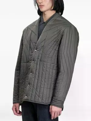 Rick Owens Quilted Curved-hem Jacket - Grey