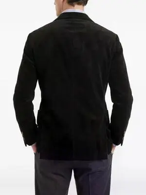 Brunello Cucinelli Double-breasted Corduroy Blazer - Black