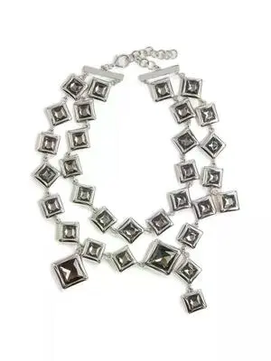 Liviana Conti Zabica Crystal-embellished Geometric Necklace - Silver