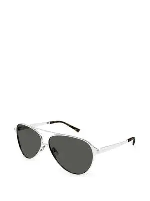 Saint Laurent Sl734 Pilot-frame Sunglasses - Silver